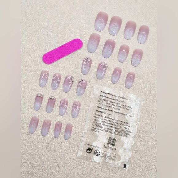 Makeup | New 24pcs Ombr Short Coffin Press On Nails | Poshmark